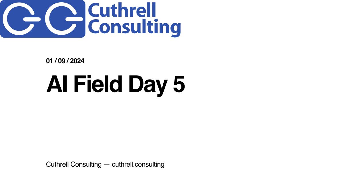 AI Field Day 5
